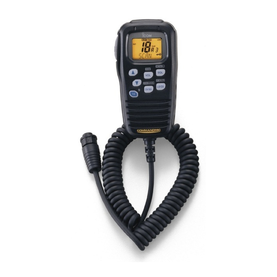 ICOM HM-127 MICROPHONE USER MANUAL | ManualsLib