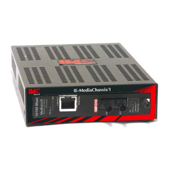 IMC NETWORKS IE-MEDIACHASSIS/1-DC MEDIA CONVERTER OPERATION MANUAL | ManualsLib