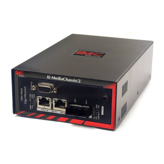 IMC NETWORKS IE-MEDIACHASSIS/2 MEDIA CONVERTER OPERATION MANUAL | ManualsLib