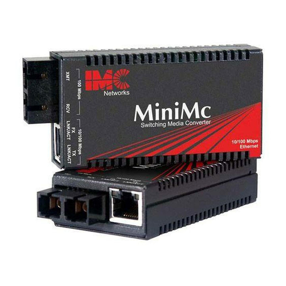 IMC NETWORKS MINIMC MEDIA CONVERTER INSTALLATION MANUAL | ManualsLib