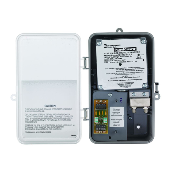 INTERMATIC IG1300 PROTECTION DEVICE INSTALLATION INSTRUCTIONS MANUAL ...
