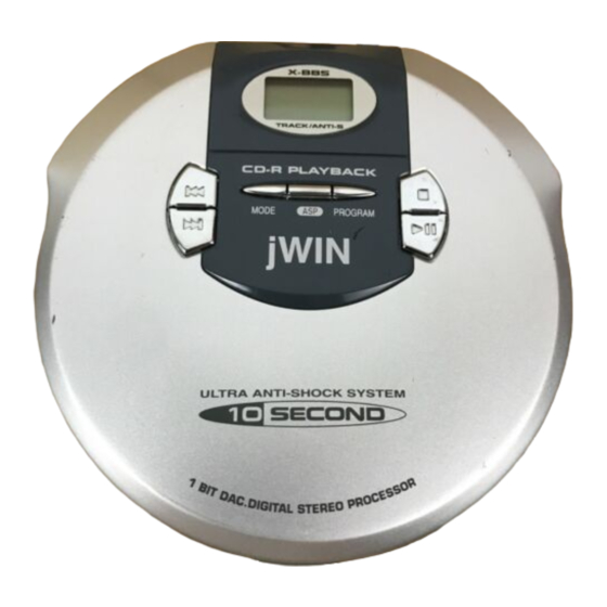 JWIN JX-CD470 CD PLAYER INSTRUCTION MANUAL | ManualsLib