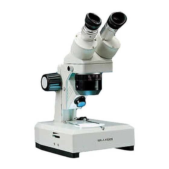 KEN A VISION VISIONSCOPE T-2400 MICROSCOPE INSTRUCTION MANUAL | ManualsLib