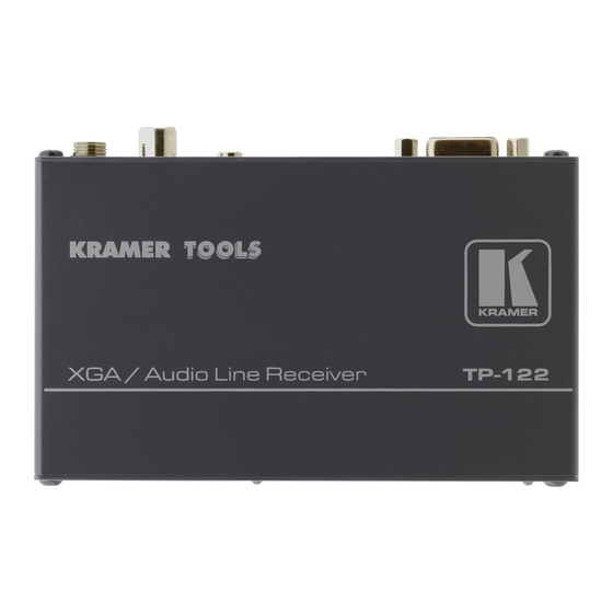 KRAMER TOOLS TP-122 RECEIVER USER MANUAL | ManualsLib