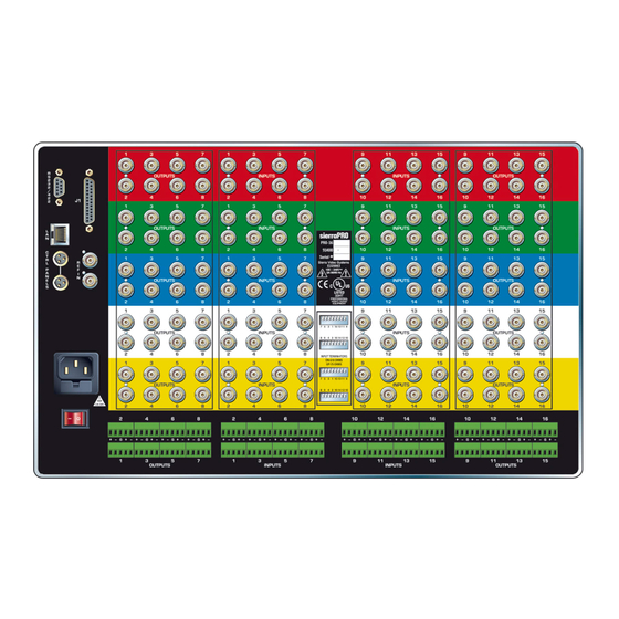 KRAMER XL 1608V2S MATRIX SWITCHER SPECIFICATIONS | ManualsLib