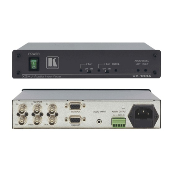 KRAMER VP-100A USER MANUAL Pdf Download | ManualsLib KRAMER VP-100A USER MANUAL Pdf Download | ManualsLib