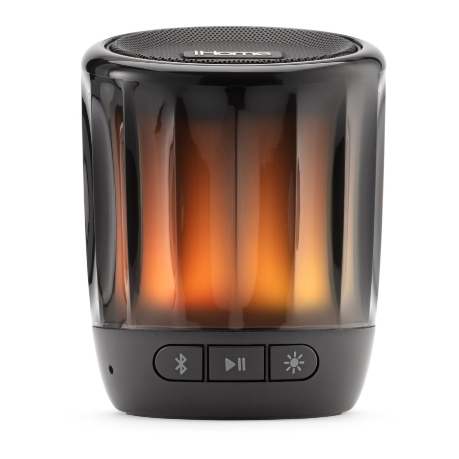 iHome PLAYGLOW MINI iBT810 - Portable Speaker + LED Lighting Quick Start Guide | ManualsLib