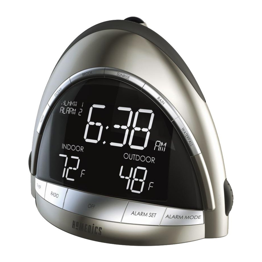 HoMedics Soundspa Premier SS-5010 - Am/Fm Clock Radio Manual | ManualsLib