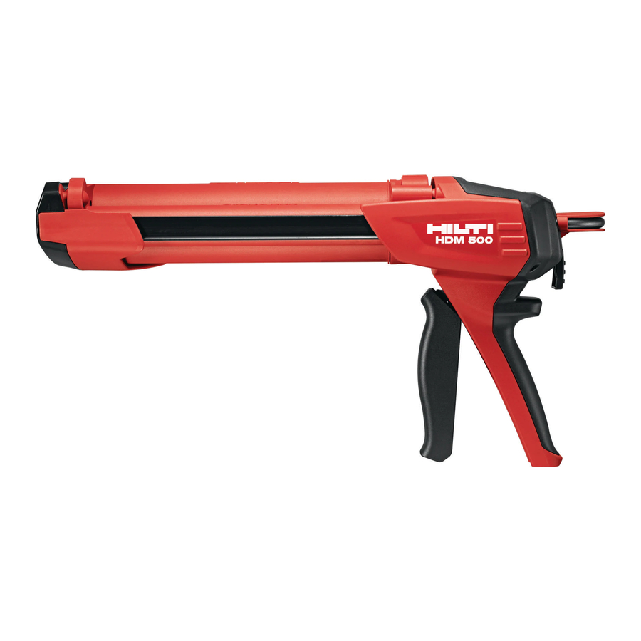 HILTI HDM 500 - Manual Dispenser Manual | ManualsLib