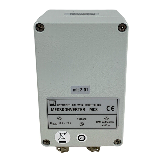 HBM MC3 OPERATING MANUAL Pdf Download | ManualsLib