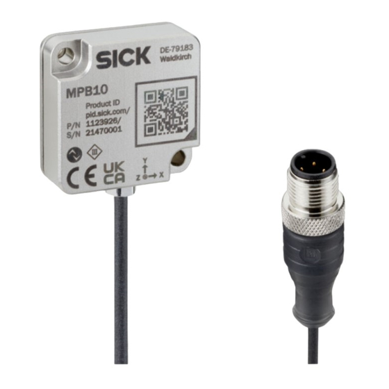 SICK MPB10 OPERATING INSTRUCTIONS MANUAL Pdf Download | ManualsLib