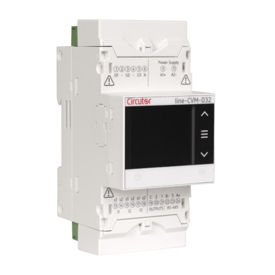 CIRCUTOR LINE-CVM-D32 INSTRUCTION MANUAL Pdf Download | ManualsLib