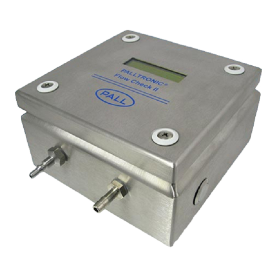 PALL PALLTRONIC FLOW CHECK II INSTRUCTIONS FOR USE MANUAL Pdf Download ...