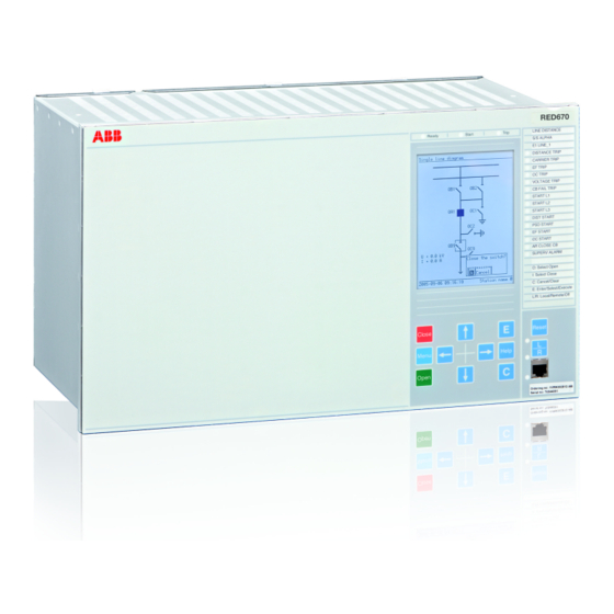 ABB RELION 670 SERIES TECHNICAL REFERENCE MANUAL Pdf Download | ManualsLib