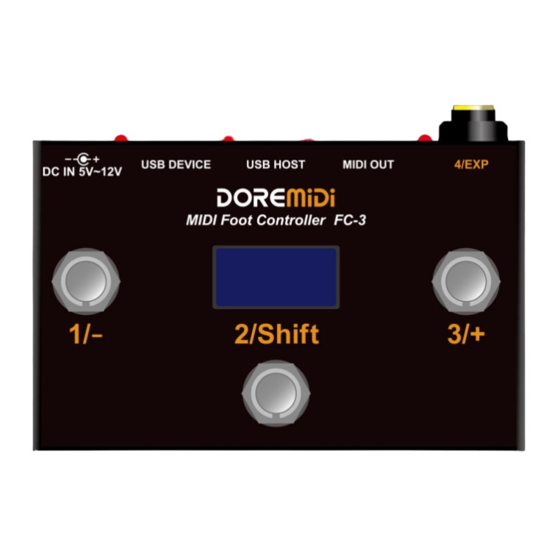 DOREMIDI FC-3 INSTRUCTIONS MANUAL Pdf Download | ManualsLib