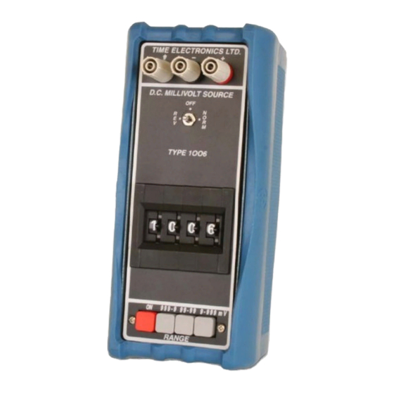 TIME ELECTRONICS 1006 USER MANUAL Pdf Download | ManualsLib