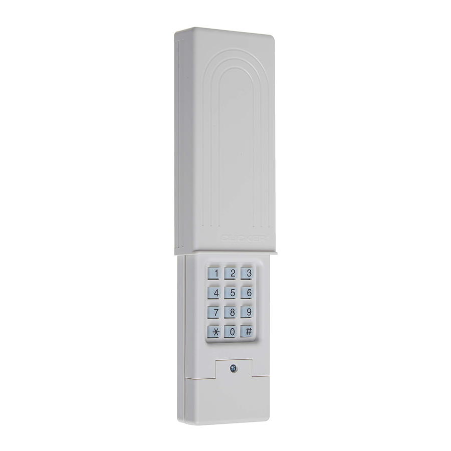CHAMBERLAIN Universal Wireless Keypad LIK2U/-P2;KLIK2C/-P2 Manual ...