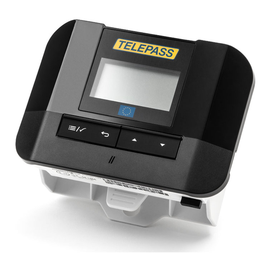 TELEPASS Electronic payment device Manual | ManualsLib