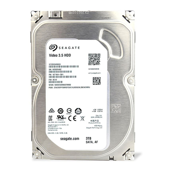 SEAGATE VIDEO 3.5 HDD PRODUCT MANUAL Pdf Download | ManualsLib