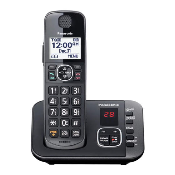 PANASONIC KX-TG3833 OPERATING INSTRUCTIONS MANUAL Pdf Download | ManualsLib