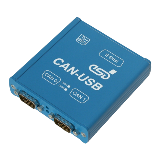 ESD CAN-USB/400 HARDWARE MANUAL Pdf Download | ManualsLib