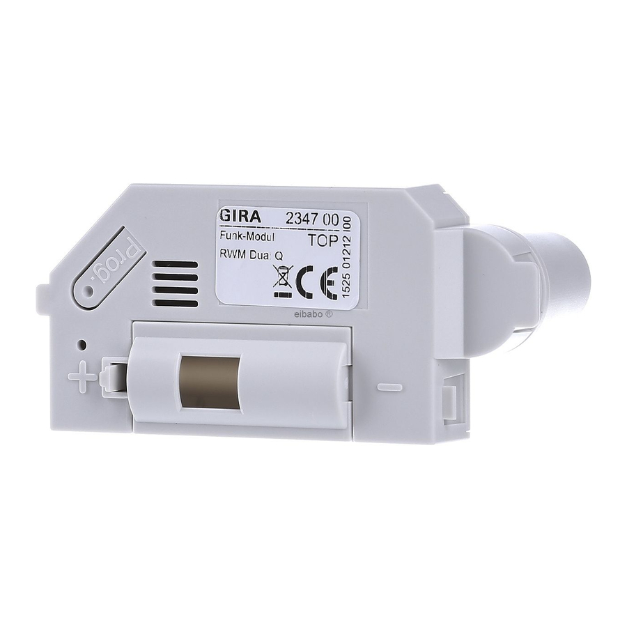 Gira 2347 00 - Radio module for smoke alarm device Dual Manual | ManualsLib