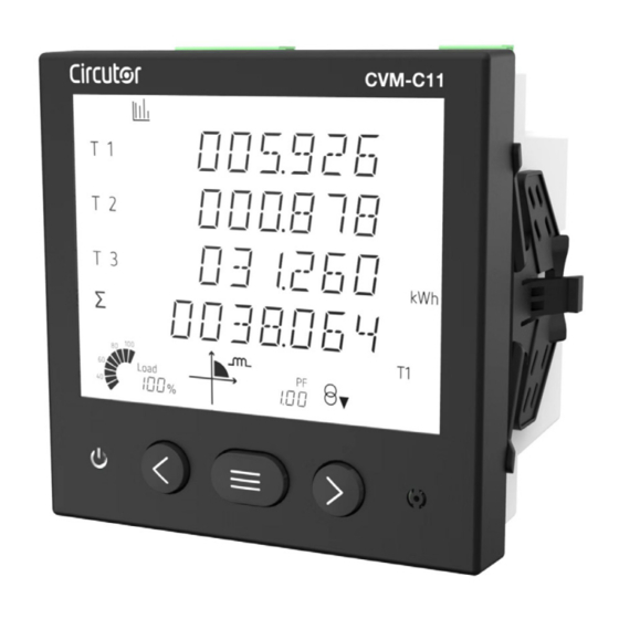 Circutor Cvm C11 Instruction Manual Pdf Download Manualslib