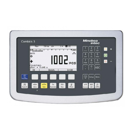 MINEBEA INTEC COMBICS 3 FILLING BASIC H3 OPERATING INSTRUCTIONS MANUAL ...