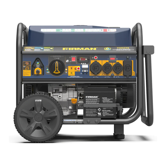 FIRMAN T09275 OPERATOR'S MANUAL Pdf Download | ManualsLib