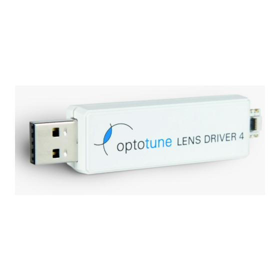 OPTOTUNE LENS DRIVER 4 MANUAL Pdf Download | ManualsLib