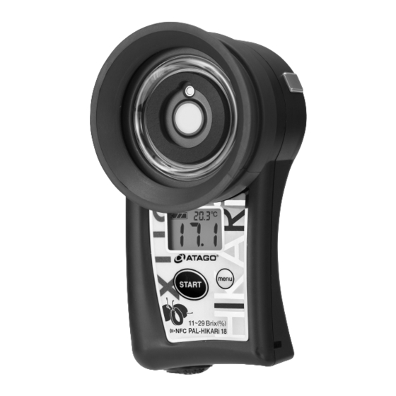 ATAGO PAL- HIKARI 18 INSTRUCTION MANUAL Pdf Download | ManualsLib