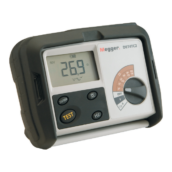MEGGER DET4 SERIES QUICK START MANUAL Pdf Download | ManualsLib