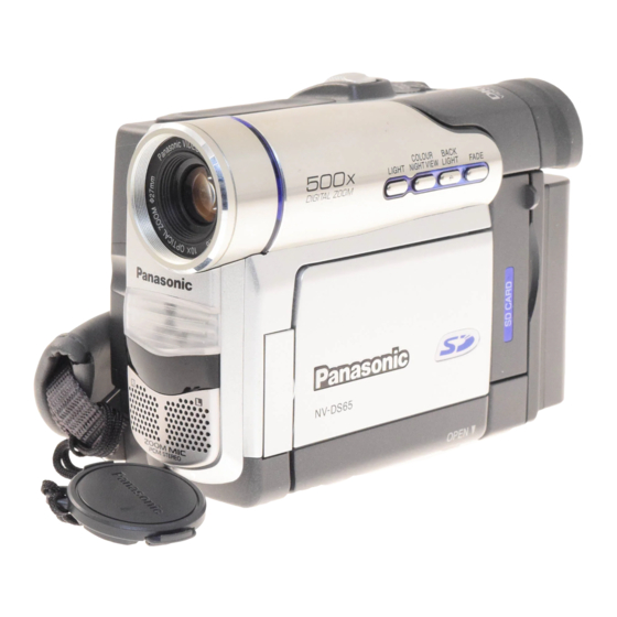 PANASONIC NV-DS65 OPERATING INSTRUCTIONS MANUAL Pdf Download | ManualsLib