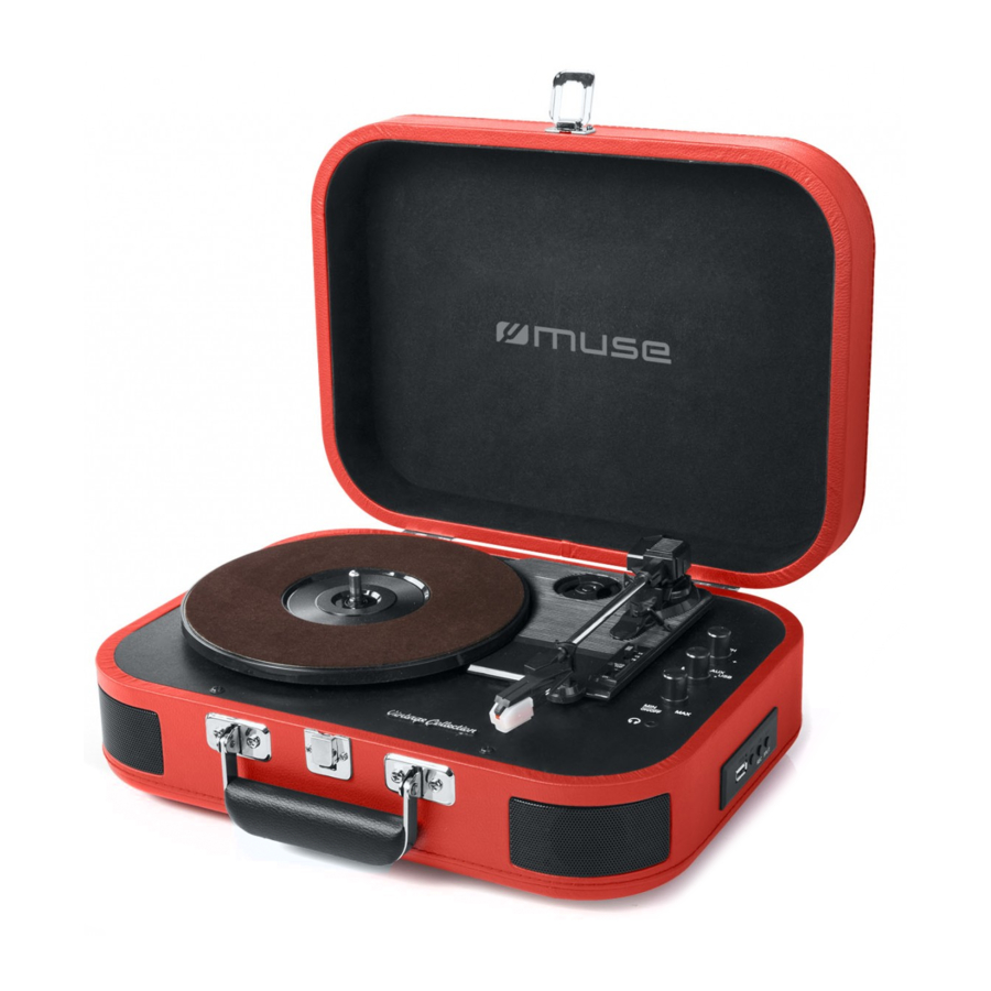 Muse MT-201 BTR/BTB/DG - Turntable Stereo System Manual | ManualsLib