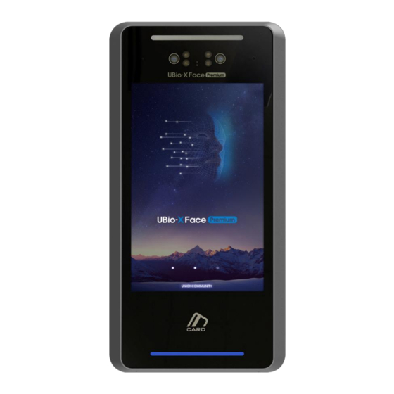 UNION COMMUNITY UBIO-X FACE PREMIUM USER MANUAL Pdf Download | ManualsLib