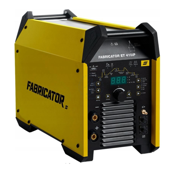 ESAB FABRICATOR ET 410IP INSTRUCTION MANUAL Pdf Download | ManualsLib