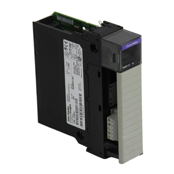 ROCKWELL AUTOMATION ALLEN-BRADLEY CONTROLLOGIX DEVICENET 1756-DNB USER ...