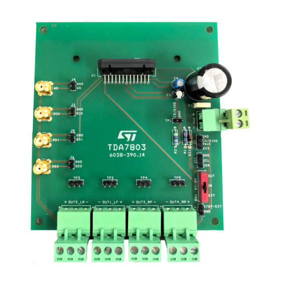 ST EVAL-TDA7803A USER MANUAL Pdf Download | ManualsLib