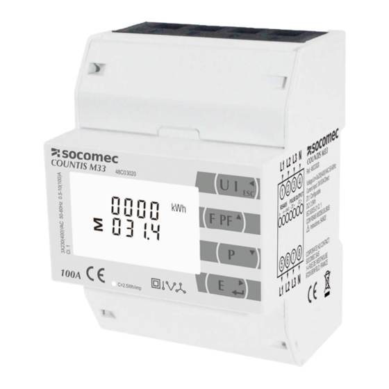 SOCOMEC COUNTIS M33 MANUAL Pdf Download | ManualsLib