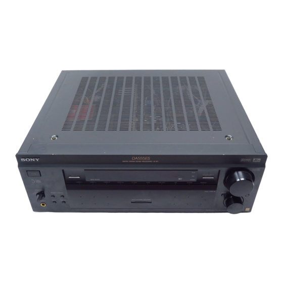 SONY STR-DA333ES PRIMARY RECEIVER OPERATING INSTRUCTIONS MANUAL ...