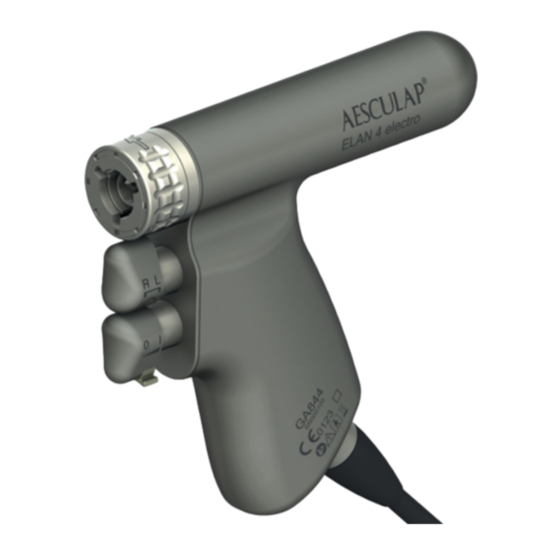 BRAUN AESCULAP ELAN 4 INSTRUCTIONS FOR USE/TECHNICAL DESCRIPTION Pdf ...