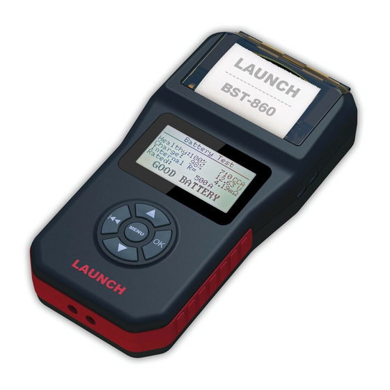 LAUNCH BST-860 USER MANUAL Pdf Download | ManualsLib