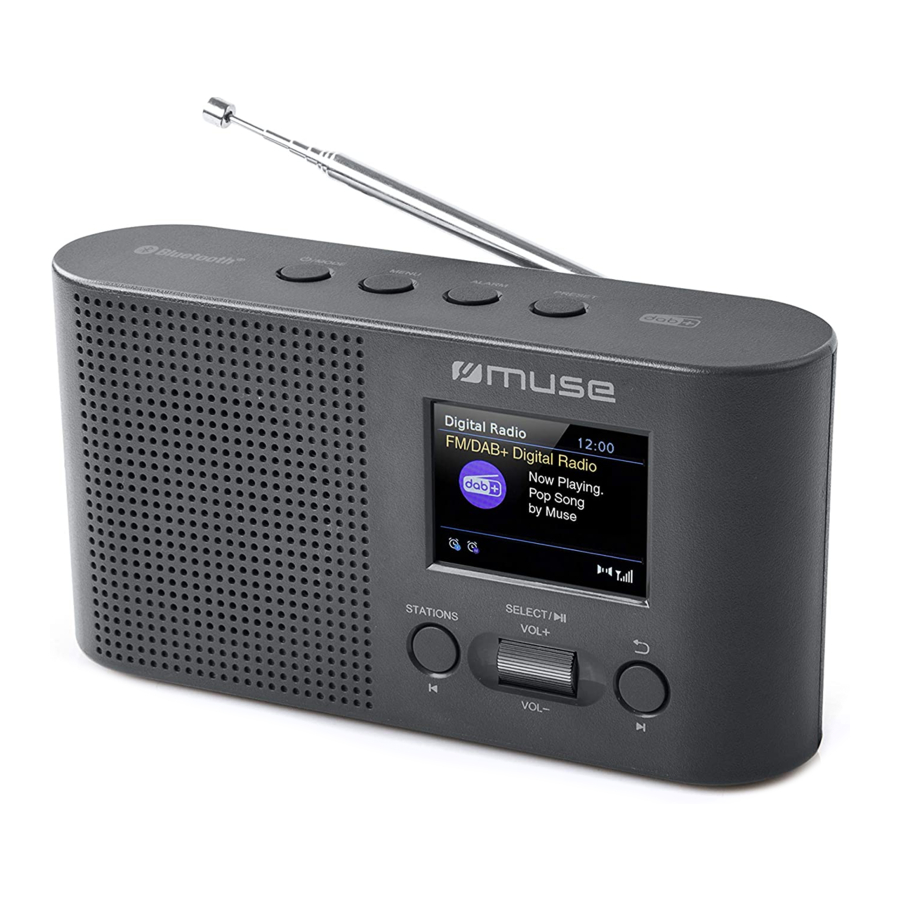 Muse M-112 DBT - Portable Radio DAB+/FM With Bluetooth Manual | ManualsLib