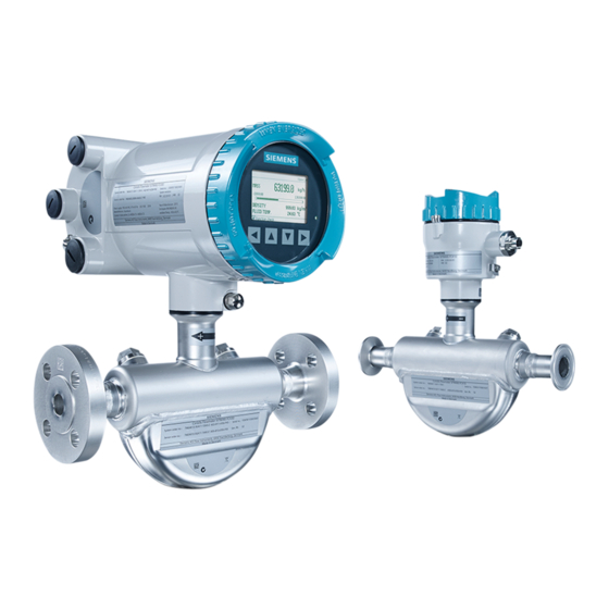 SIEMENS SITRANS F OPERATING INSTRUCTIONS MANUAL Pdf Download | ManualsLib