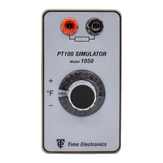 TIME ELECTRONICS 1050 USER MANUAL Pdf Download | ManualsLib