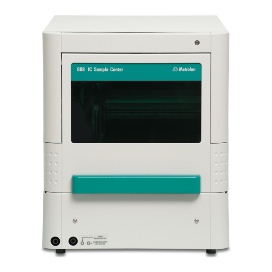 METROHM 889 IC SAMPLE CENTER BASIC MANUAL Pdf Download | ManualsLib
