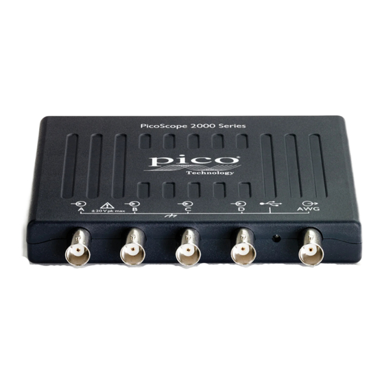 PICO TECHNOLOGY PICOSCOPE 2000 SERIES USER MANUAL Pdf Download | ManualsLib