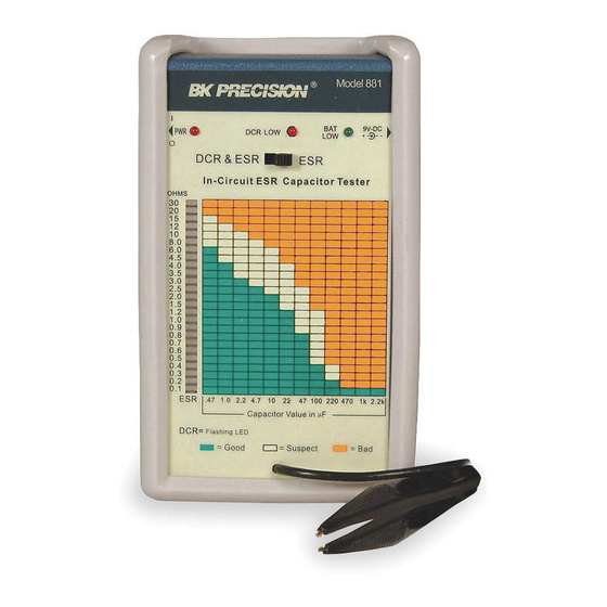 BK PRECISION 881 INSTRUCTION MANUAL Pdf Download | ManualsLib