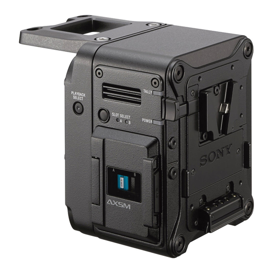 SONY AXS-R7 SERVICE MANUAL Pdf Download | ManualsLib