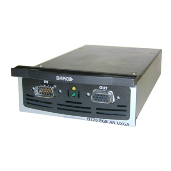 BARCO D320LITE INSTALLATION MANUALLINES Pdf Download | ManualsLib